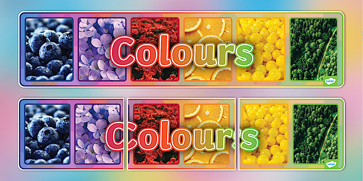 Colours Photo Display Banner (teacher made) - Twinkl