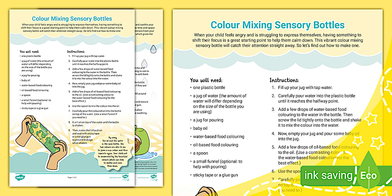 Calm Down Sensory Bottle