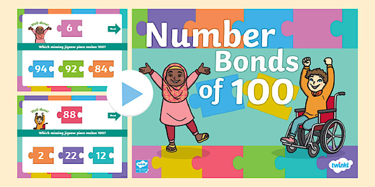 Number Bonds To One Hundred Jigsaw PowerPoint (teacher made)