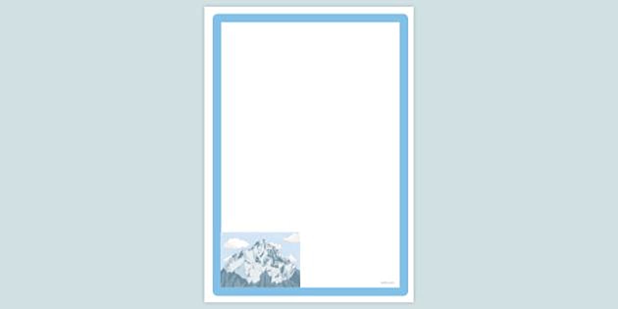 Simple Blank High Mountain Page Border | Twinkl - Twinkl