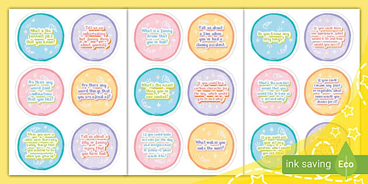 Funny Conversation Starter Cards (teacher made) - Twinkl