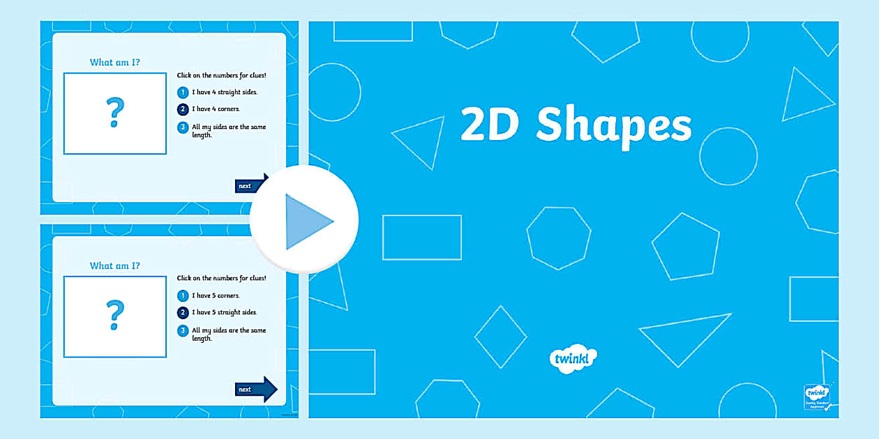 What Am I? 2D Shape Properties PowerPoint - Twinkl