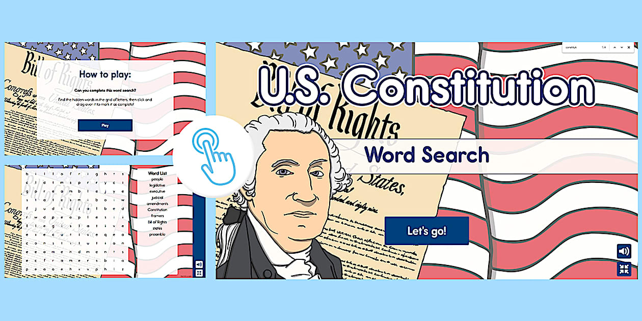 Constitution Day Interactive Word Search | Twinkl USA