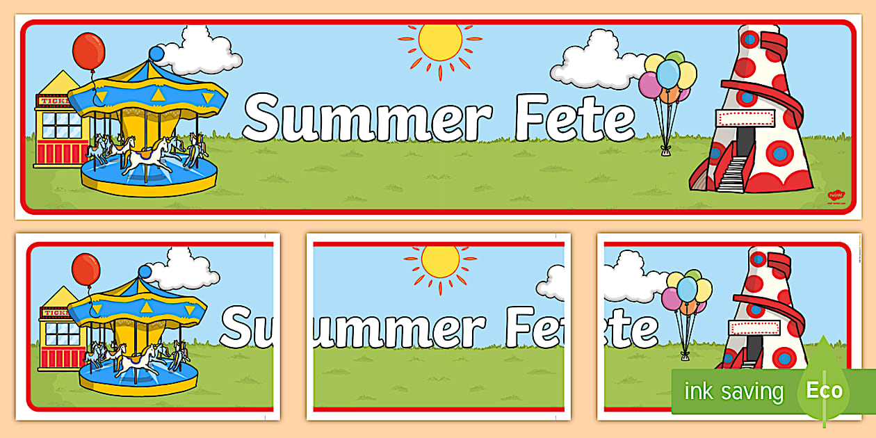 Summer Fete Display Banner (teacher made) - Twinkl