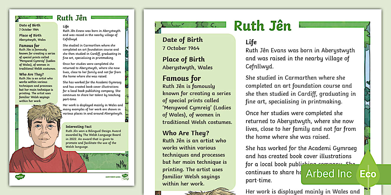 Ruth Jên Fact File (teacher made) - Twinkl