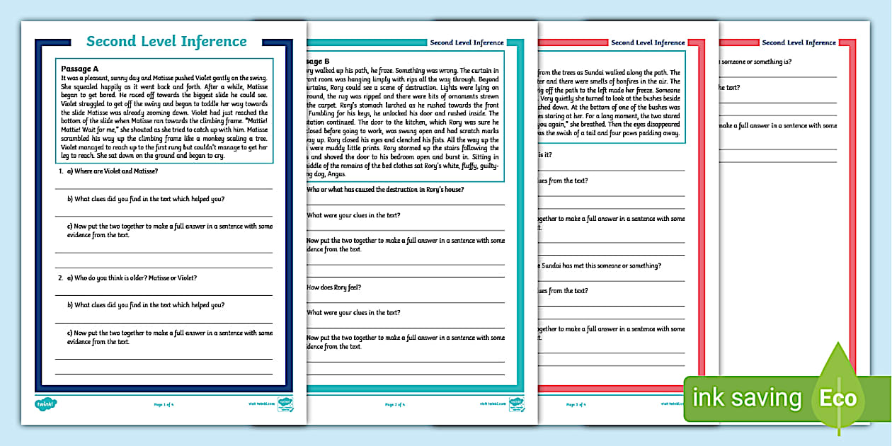 Inferential Comprehension Activities | CfE Second Level