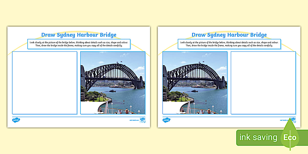 Draw Sydney Harbour Bridge Art Activity (teacher made)
