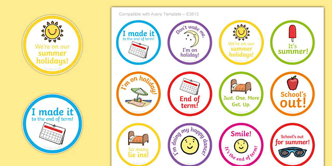 Student End of Term Humorous Stickers (Teacher-Made)