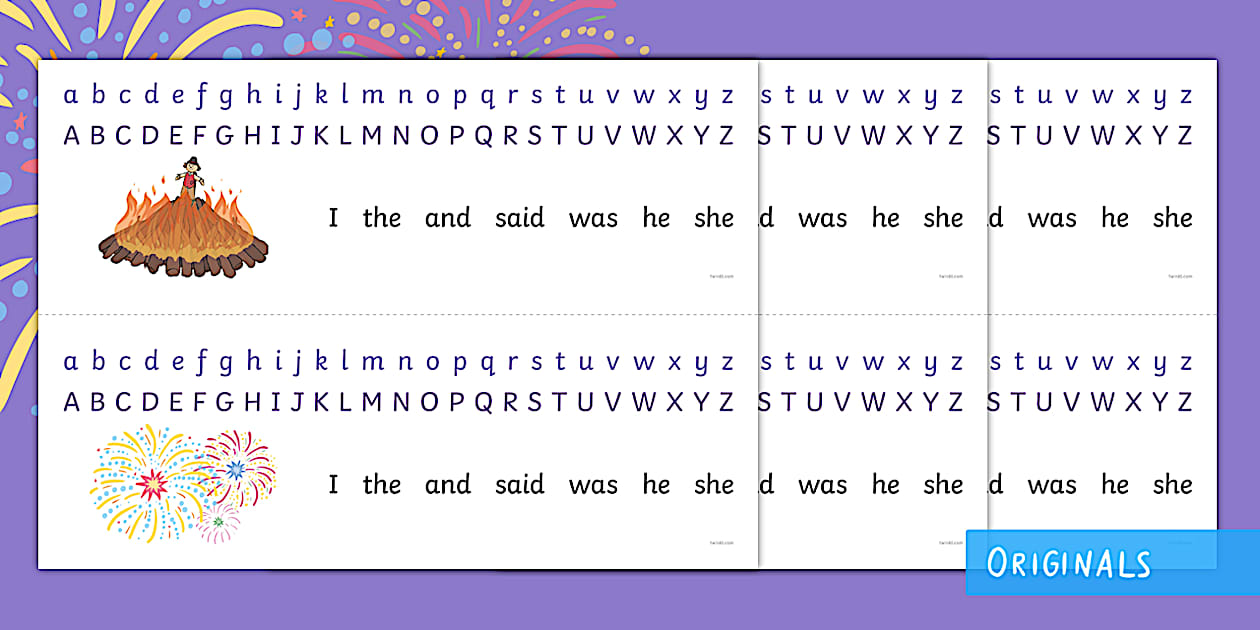 Sparks in the Sky Alphabet Strips