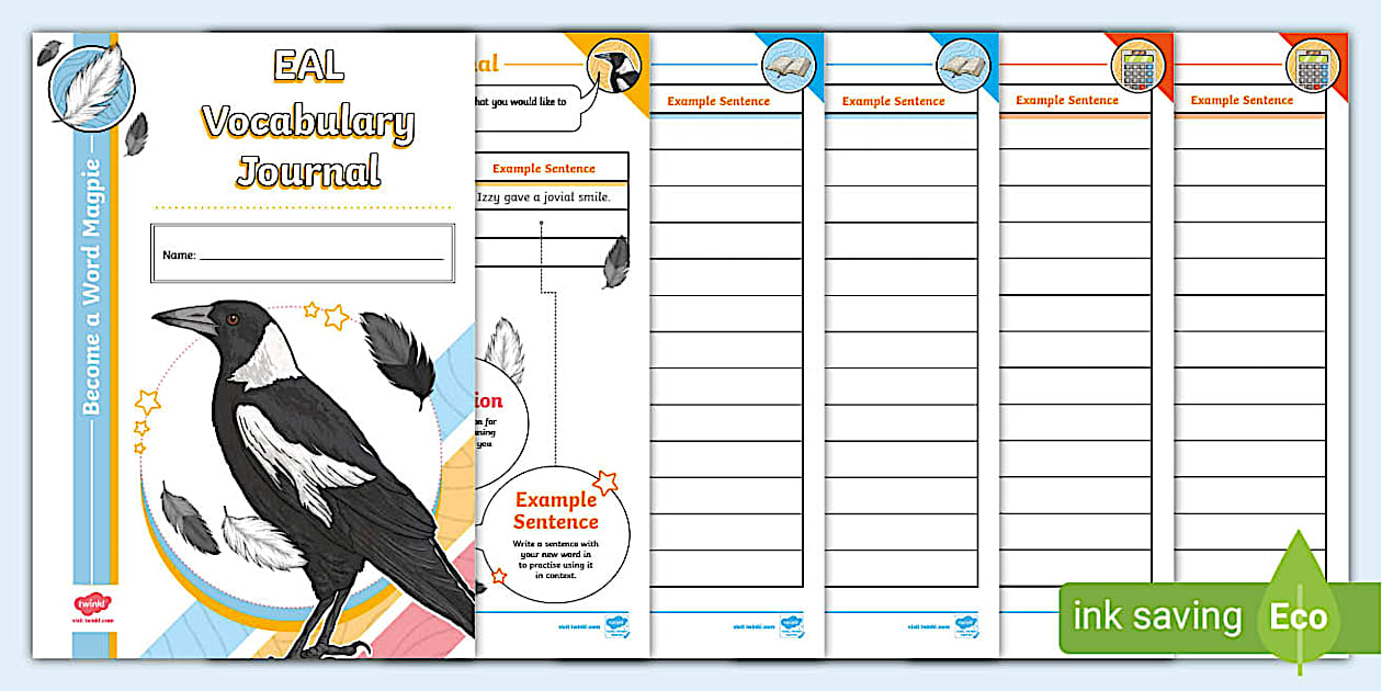 EAL Magpie Vocabulary Book (teacher made) - Twinkl