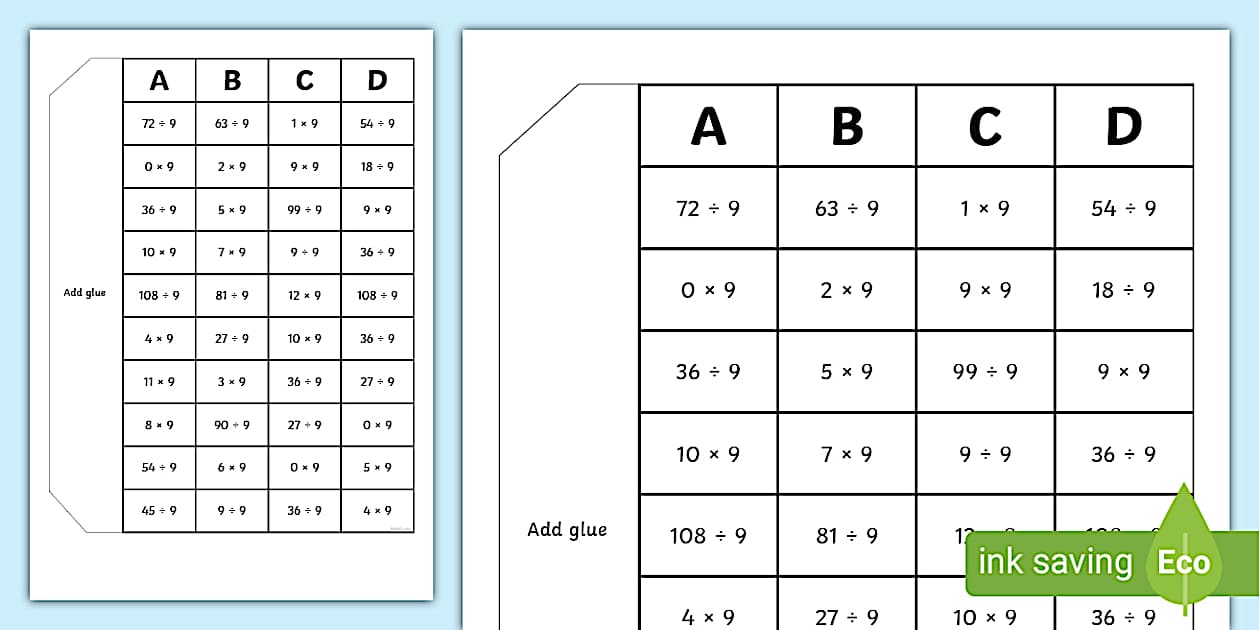 👉 Squashy Box - 9 Times Table (Teacher-Made) - Twinkl