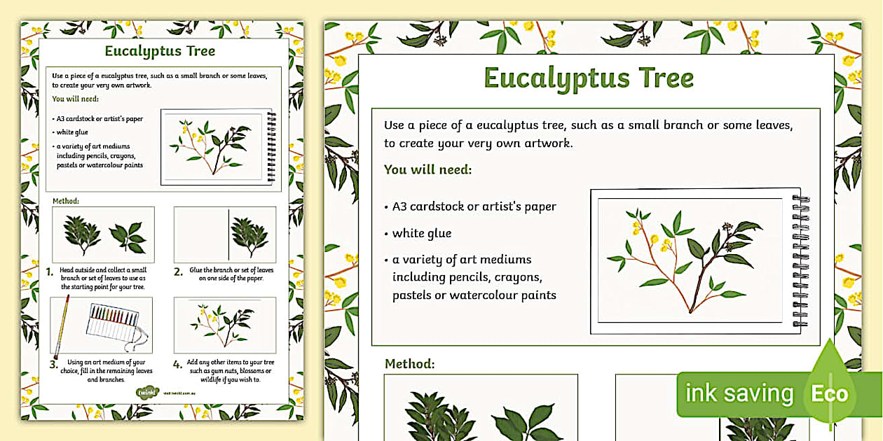 Eucalyptus Tree Art and Craft Activity (teacher made)