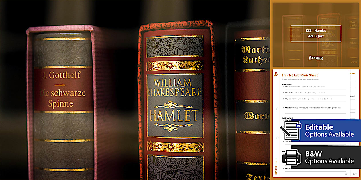 KS3 Hamlet Act I Quiz (teacher made) - Twinkl
