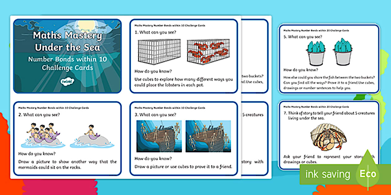 Number Bonds within 20 Addition and Subtraction Maths Mastery Challenge ...