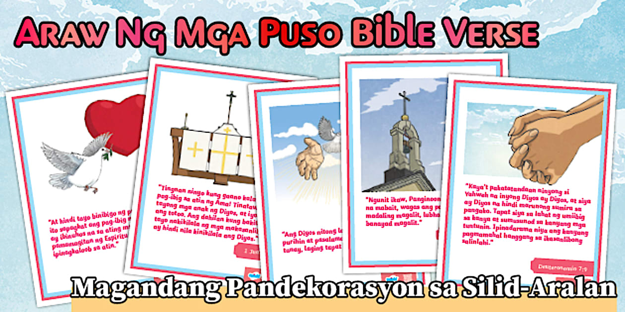 Araw Ng Mga Puso Bible Verse Display Poster | Twinkl PH