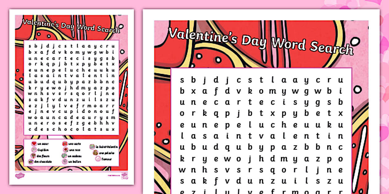 👉 French Valentine’s Day Word Search - French resources