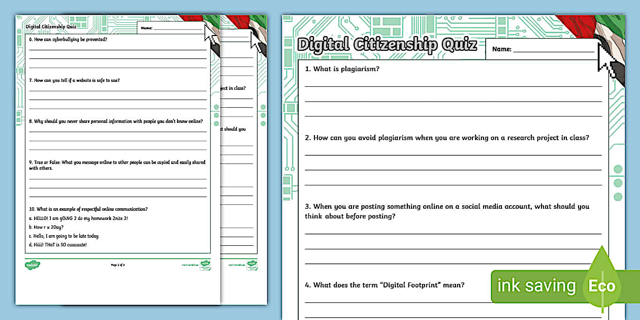 Digital Citizenship Quiz - UAE (Teacher-Made) - Twinkl