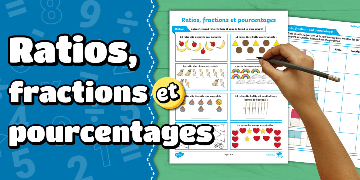 Ratios, Fractions and Percentages Activity French