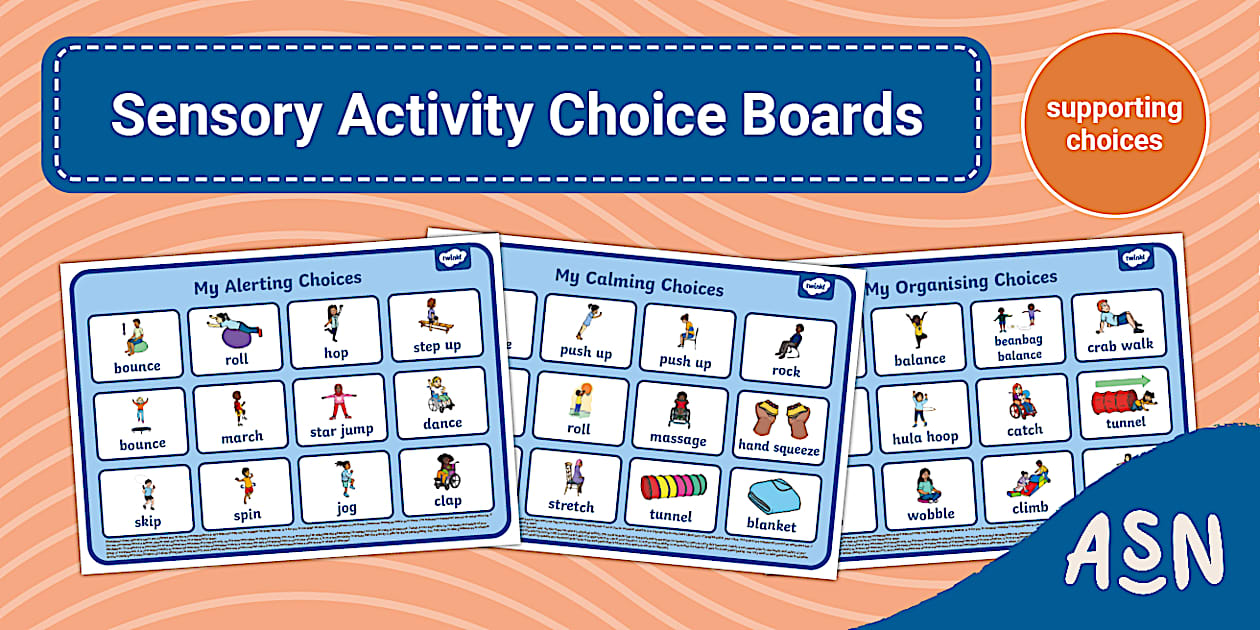 Sensory Activities - Activity Choice Boards Pack