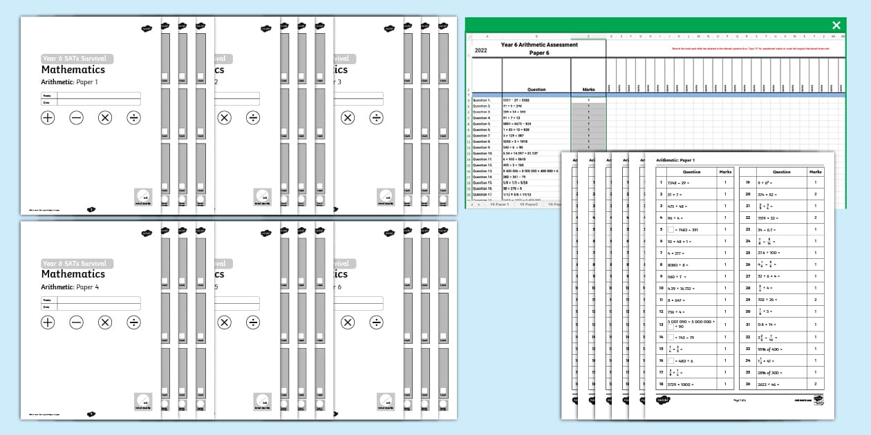 👉 SATs Papers Year 6: 2024 Arithmetic Assessment Pack - Twinkl