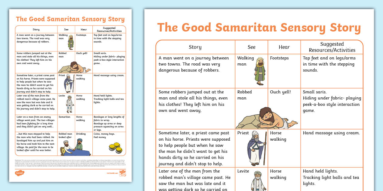 The Good Samaritan Sensory Story - Twinkl