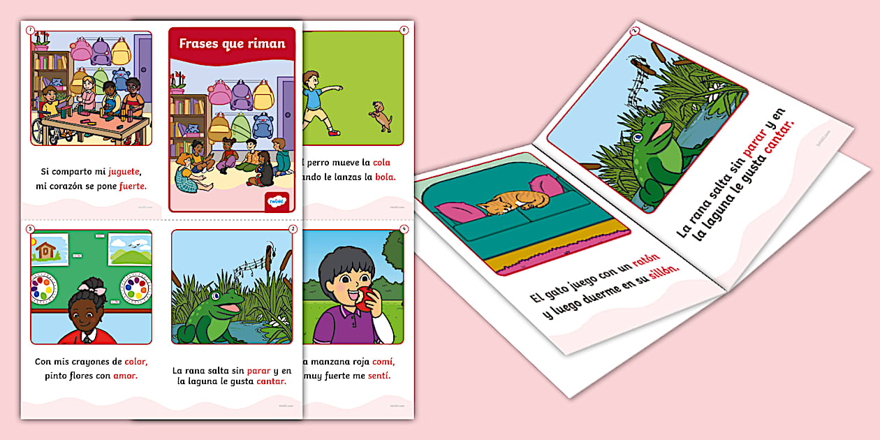 Minilibro: Frases que riman (teacher made) - Twinkl