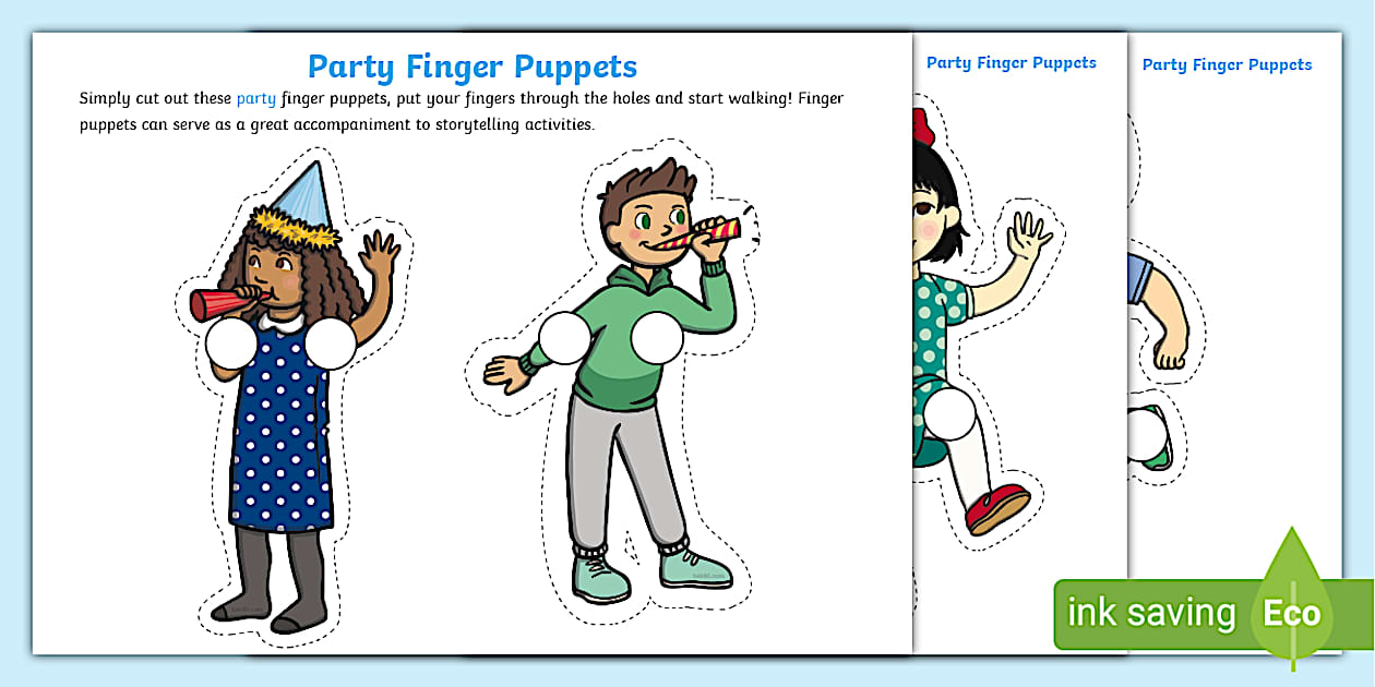 Party Finger Puppets | Twinkl | KS1 | Imaginative Play