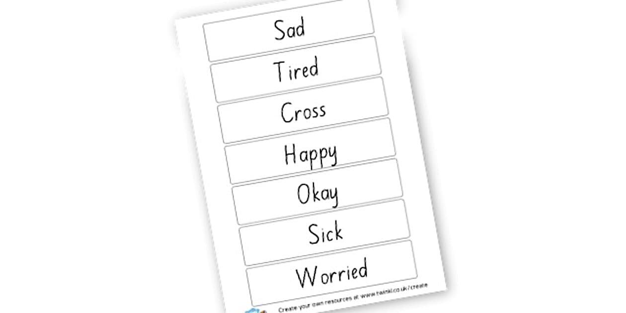 Feelings Labels (teacher made) - Twinkl