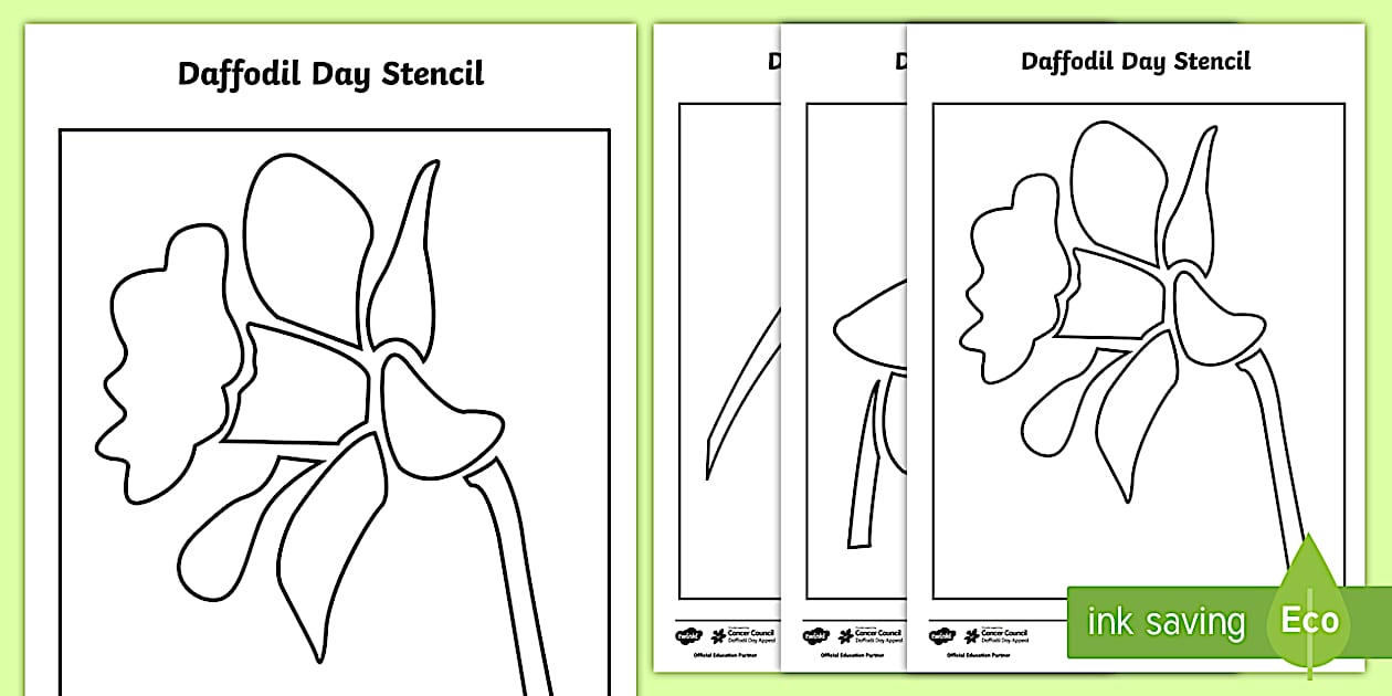 FREE! - Daffodil Day Stencil Templates (teacher made)