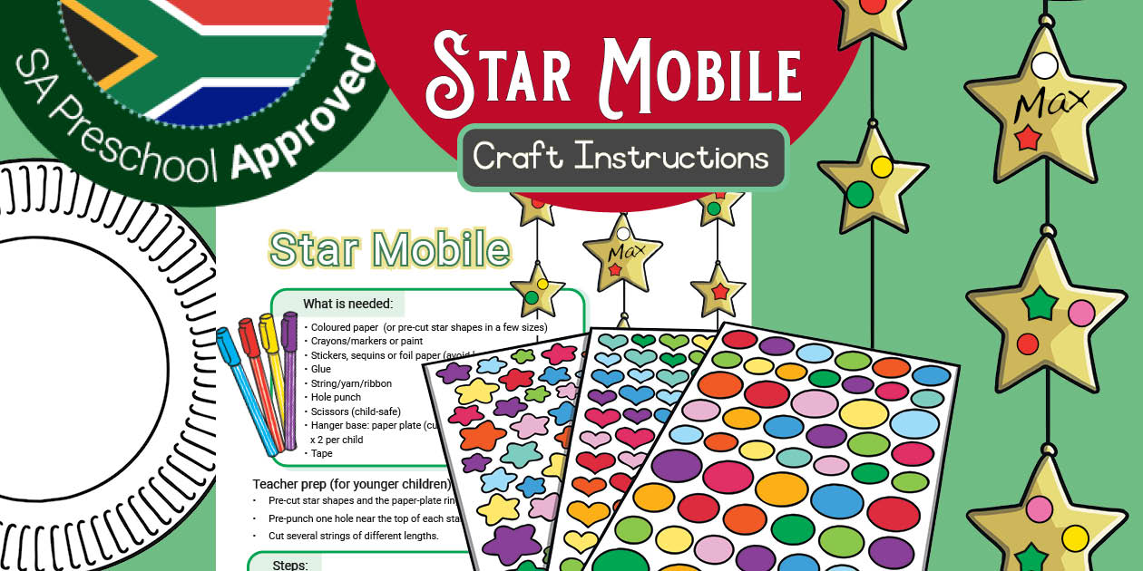 Preschool: Christmas- Star Mobile Craft Instructions