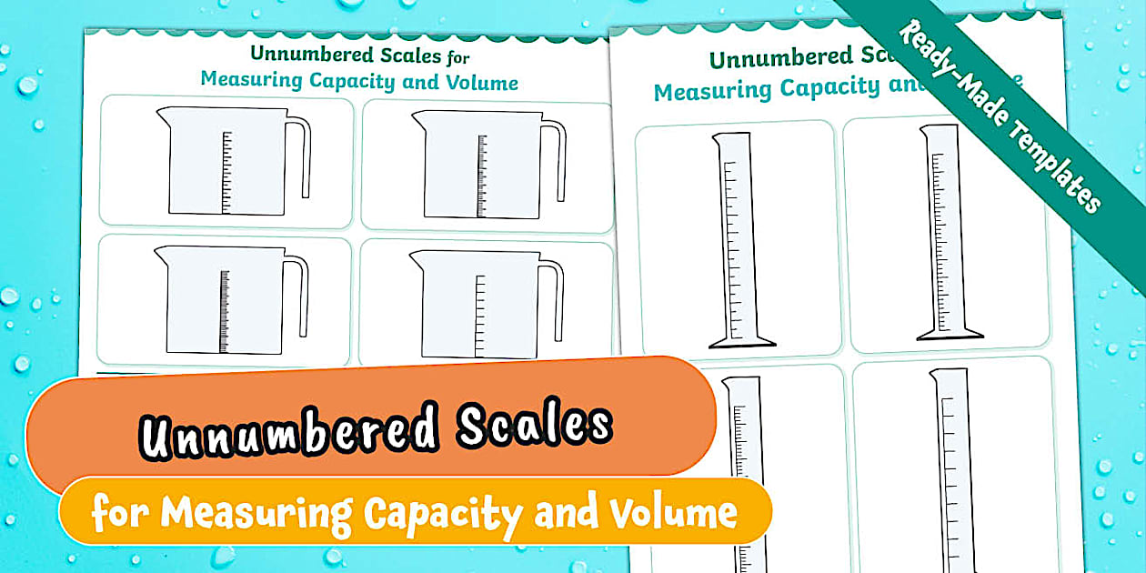 👉 KS1 Unnumbered Scales for Measuring Capacity and Volume
