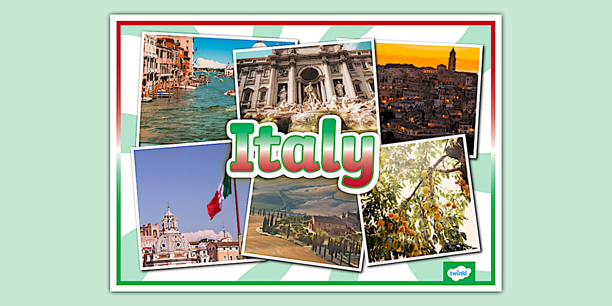 Italy Photo Display Poster (Teacher-Made) - Twinkl
