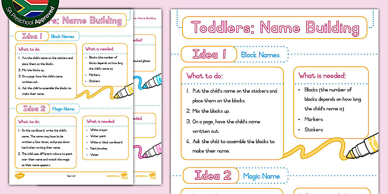 Toddlers: Name Building (teacher made) - Twinkl