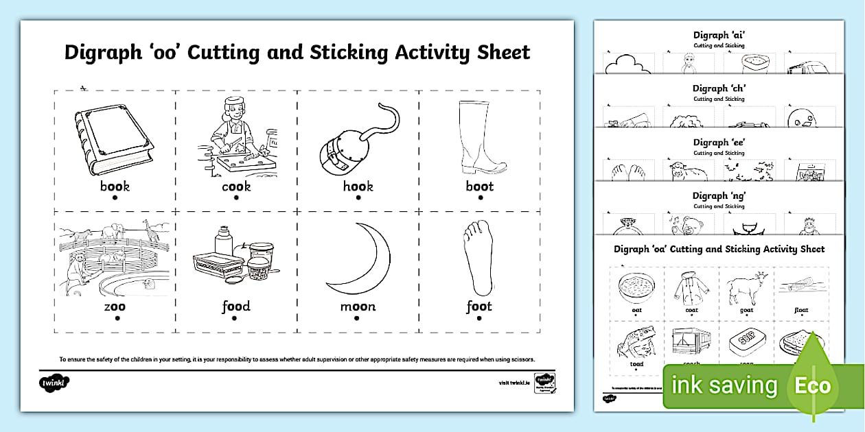 Digraphs Cut and Stick Activity Sheets (Resource Pack)