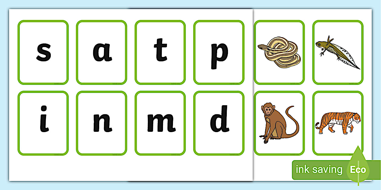 Animals and Letters Matching Cards | EYFS Phonics