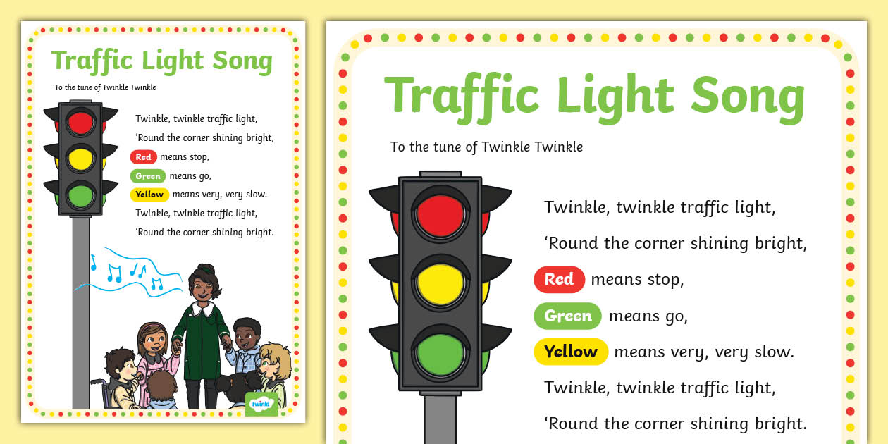Traffic Light Song - Twinkl Ireland Early Years - Twinkl