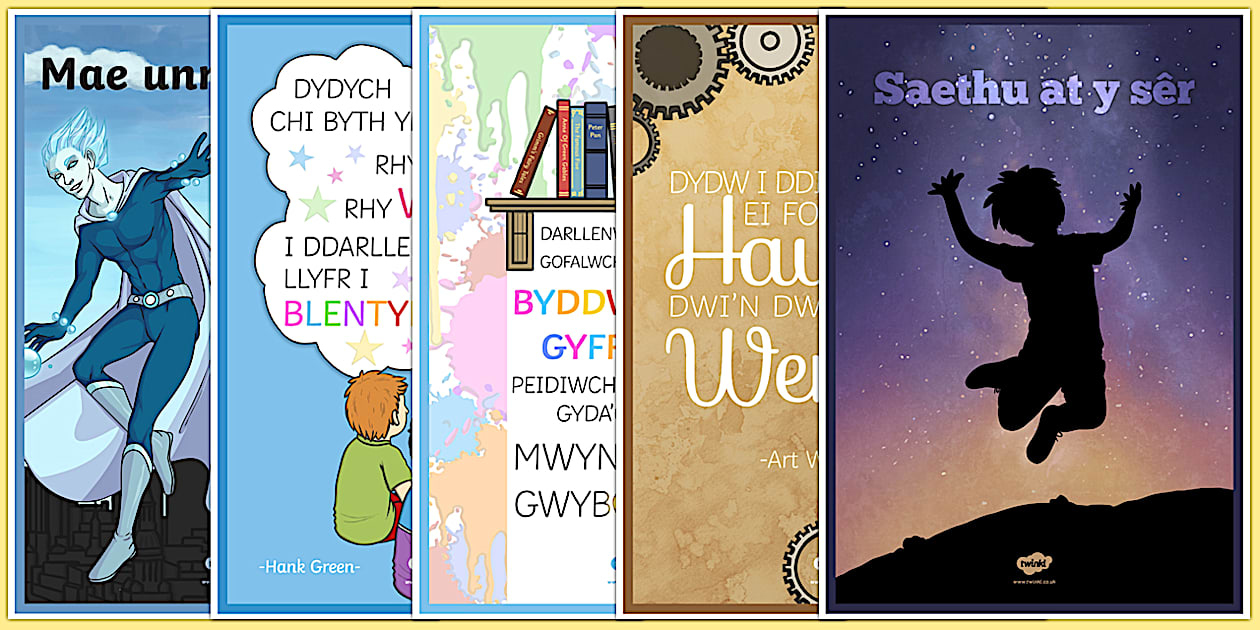 Pecyn Posteri Ysgogiadol - Posteri Cymraeg Iechyd a Lles CC3