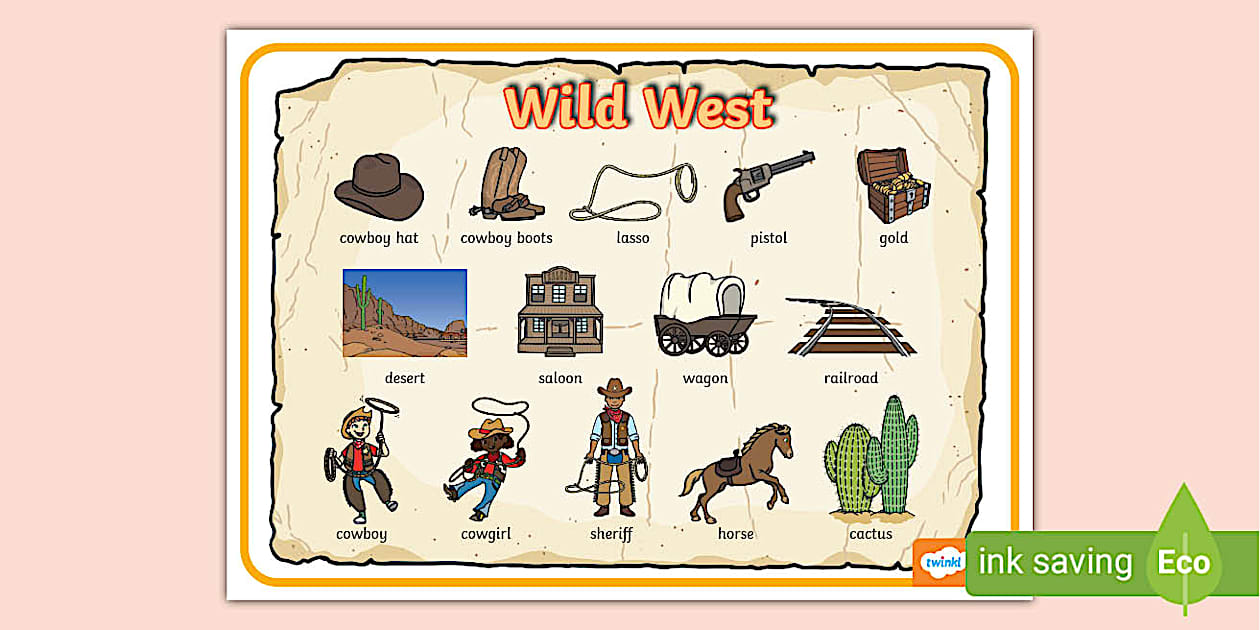 Cursive Wild West Word Mat (teacher made) - Twinkl