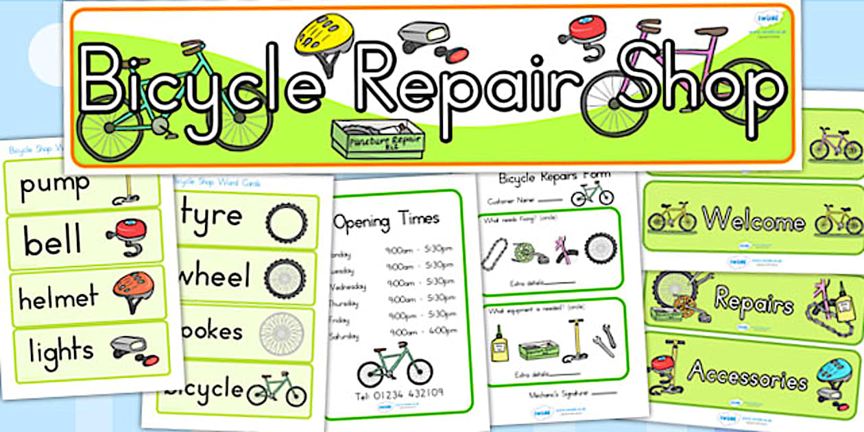 Bicycle Shop Role Play Pack (teacher made) - Twinkl