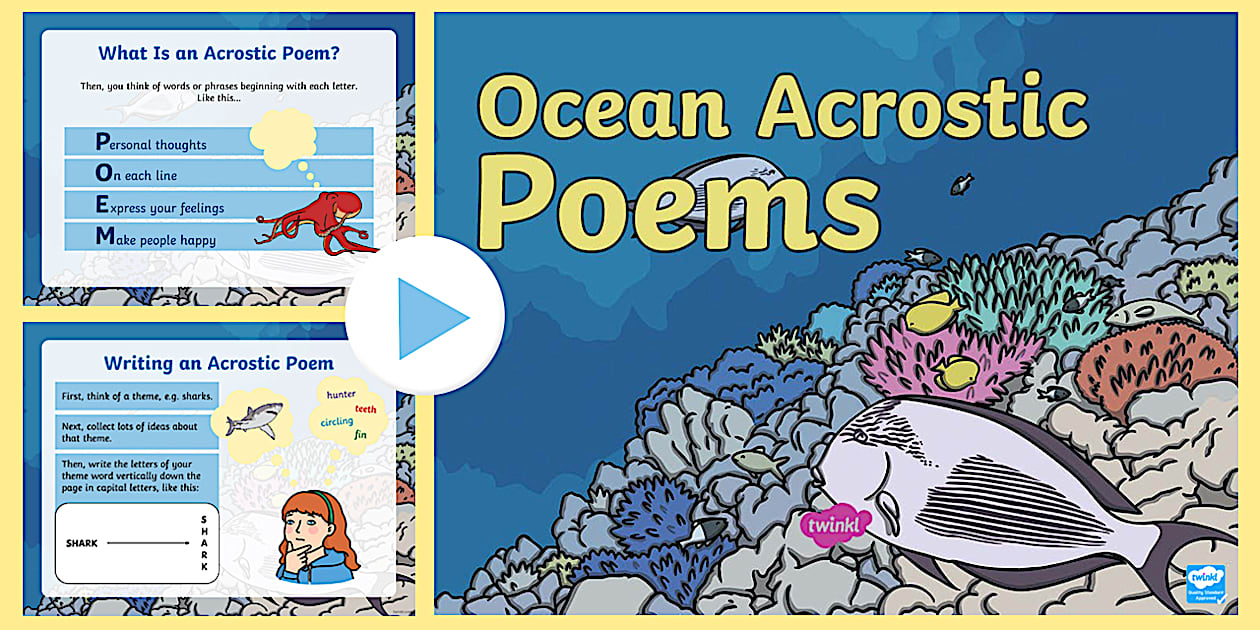 Ocean Acrostic Poem PowerPoint - Primary Science Education