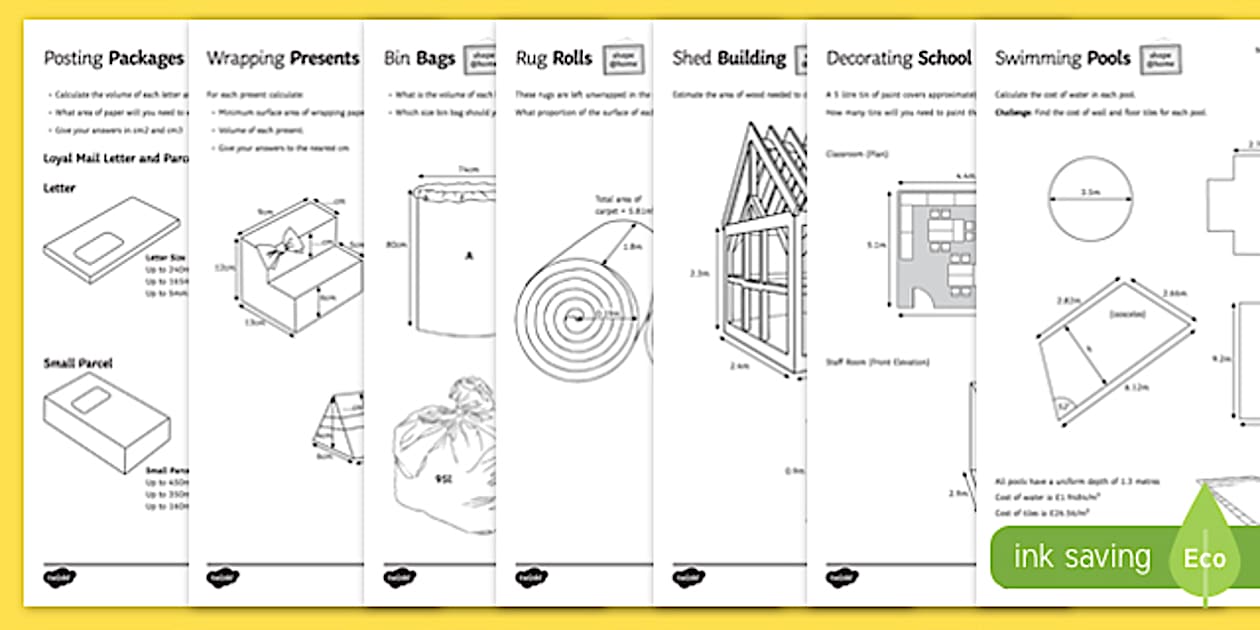 Shapes at Home: Surface Area and Volume | Beyond - Twinkl