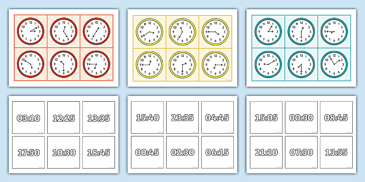 Time Bingo 5 Minutes (teacher made) - Twinkl