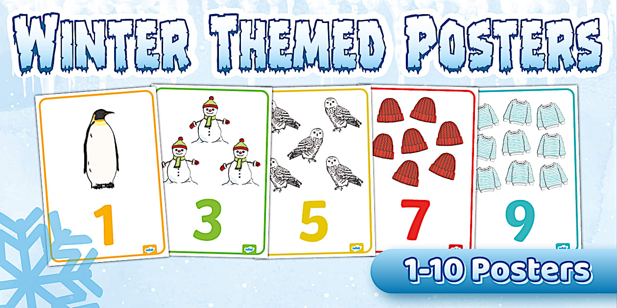Winter Themed Number Posters (1-10)