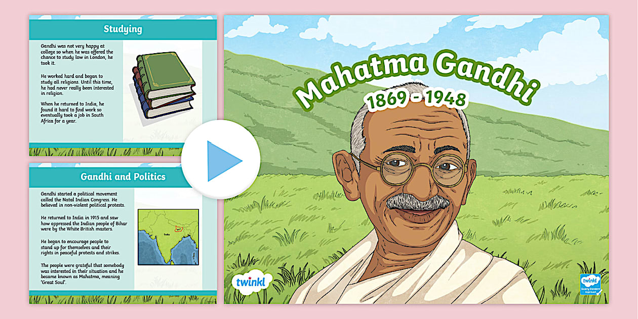 The Life of Gandhi PowerPoint - Twinkl