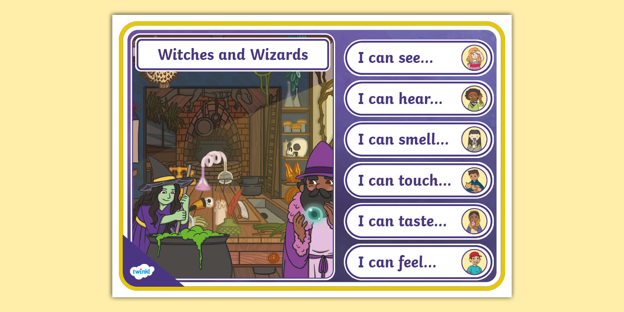 Wizards and Witches Senses Display Poster - Twinkl