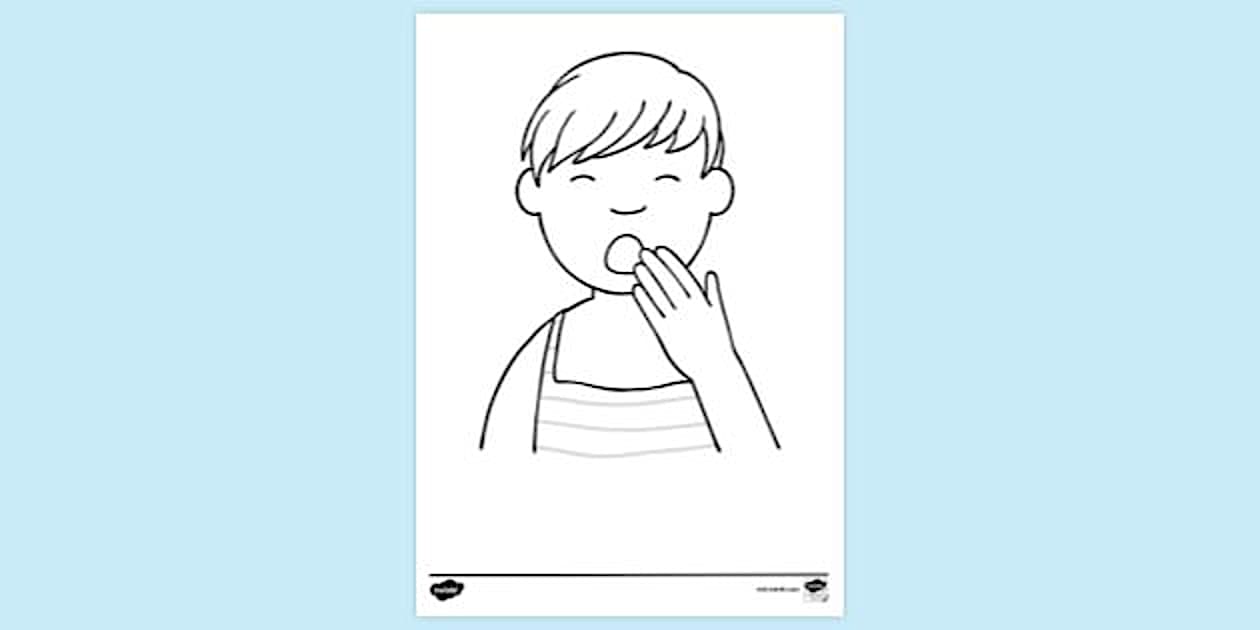 Person Yawning Colouring Sheet | Colouring Sheets