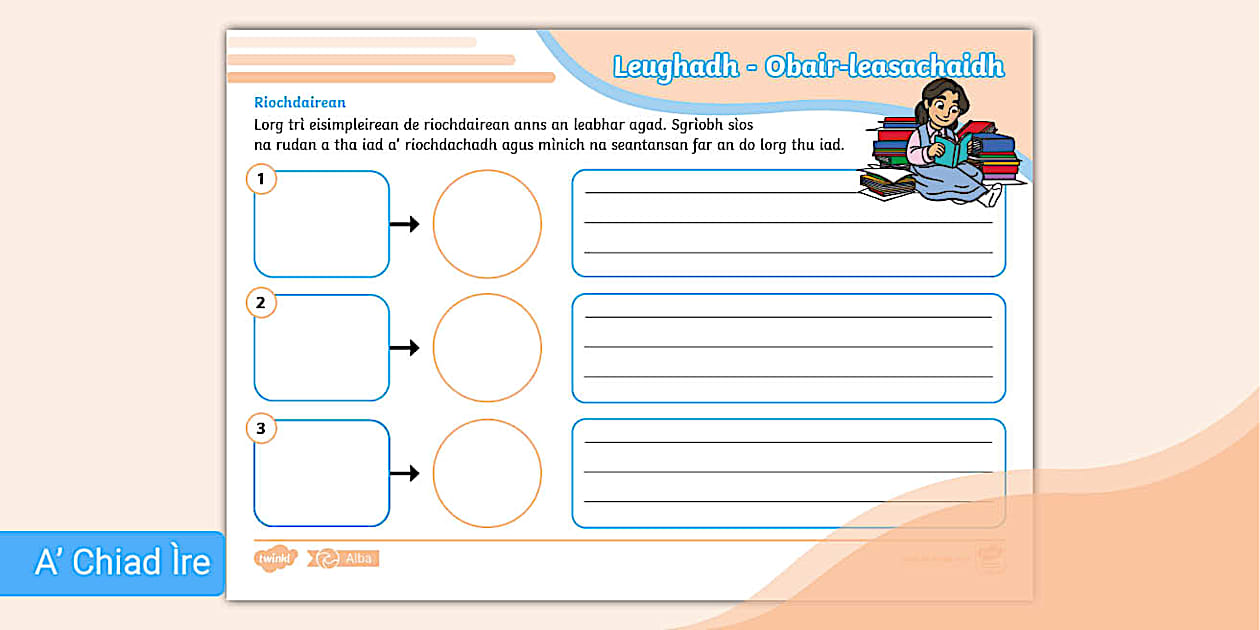 Riochdairean Pearsanta Duilleag-obrach (Teacher-Made)