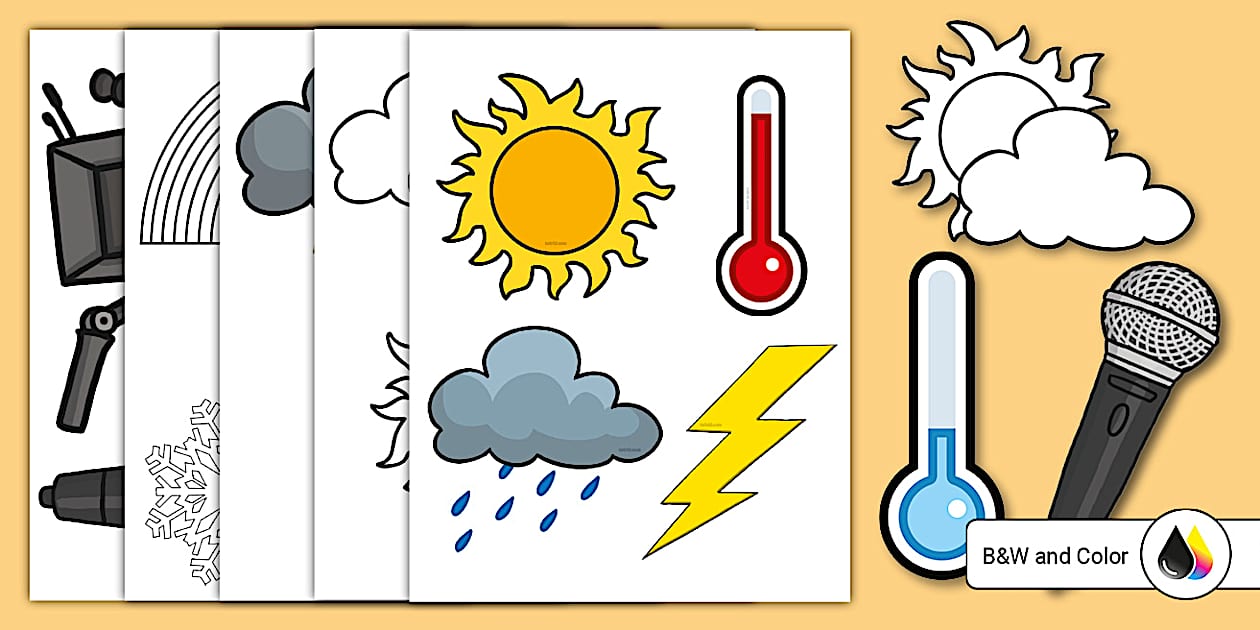 Weather Station Dramatic Play Cutouts (teacher made)