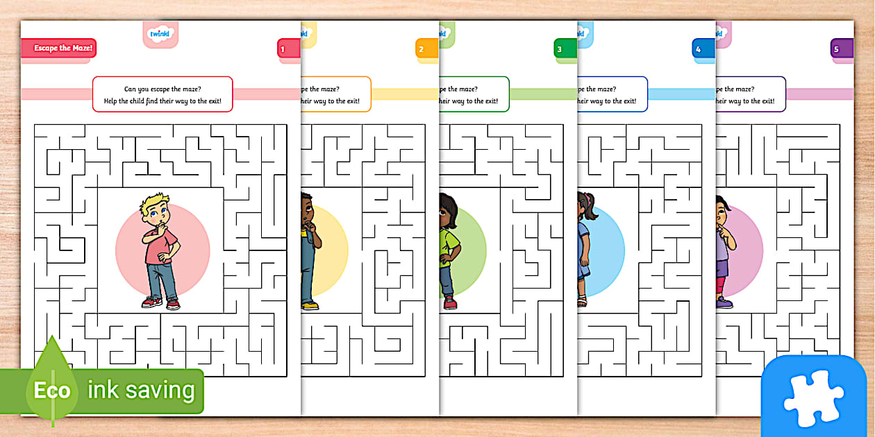 Escape the Maze! Fun Maze Activity Sheets (teacher made)