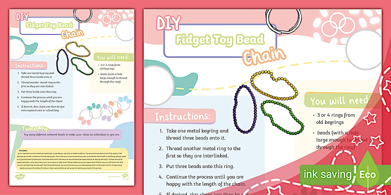 DIY Fidget Toy Bead Chain (teacher made) - Twinkl